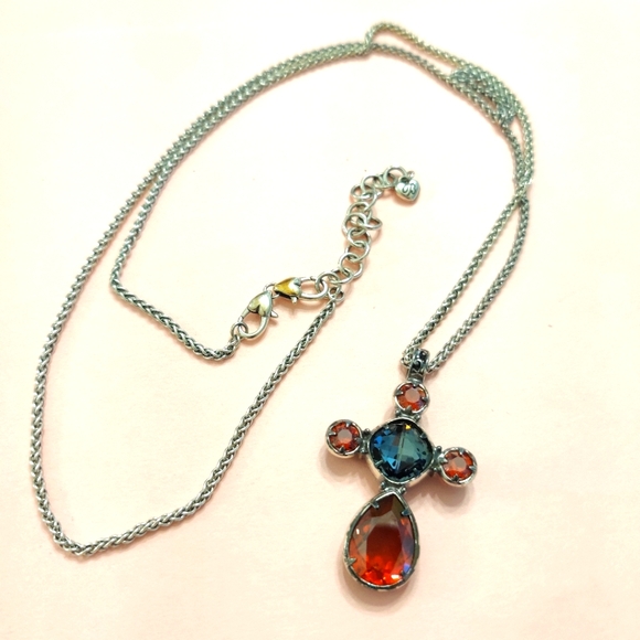 Brighton | Jewelry | Brighton Your True Color Graceful Cross Red Dark ...